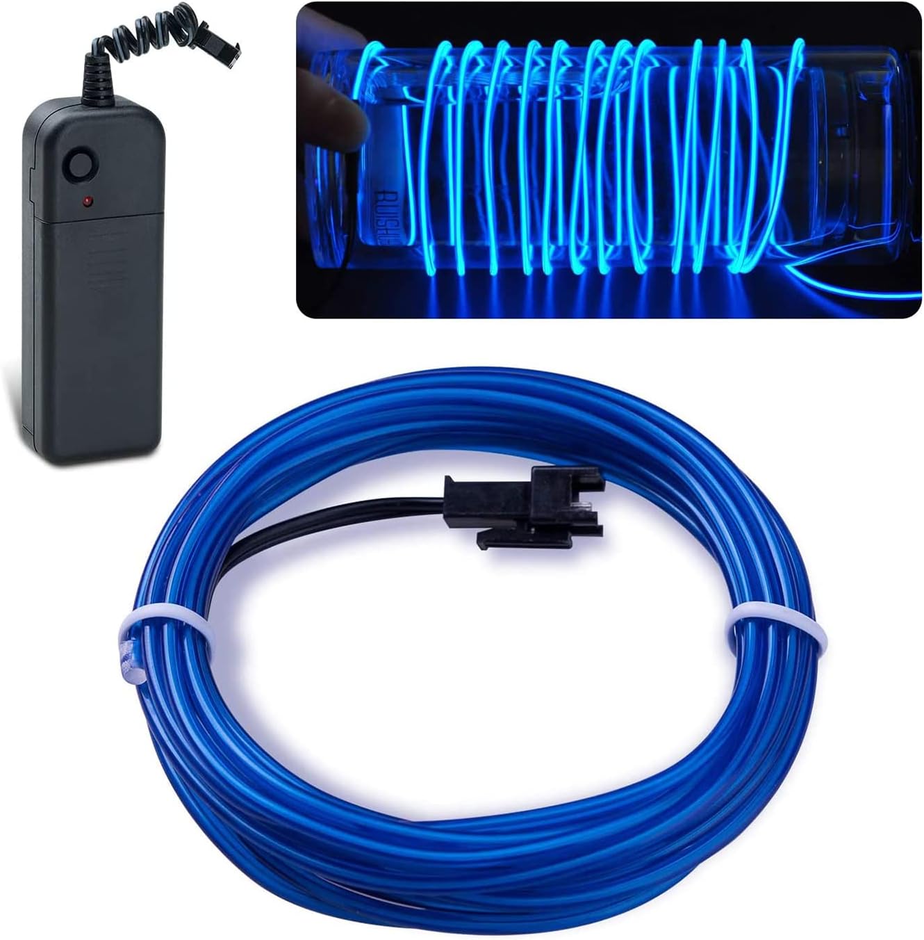Amazon.com: lychee 9ft EL Wire Neon Glowing Strobing Electroluminescent ...