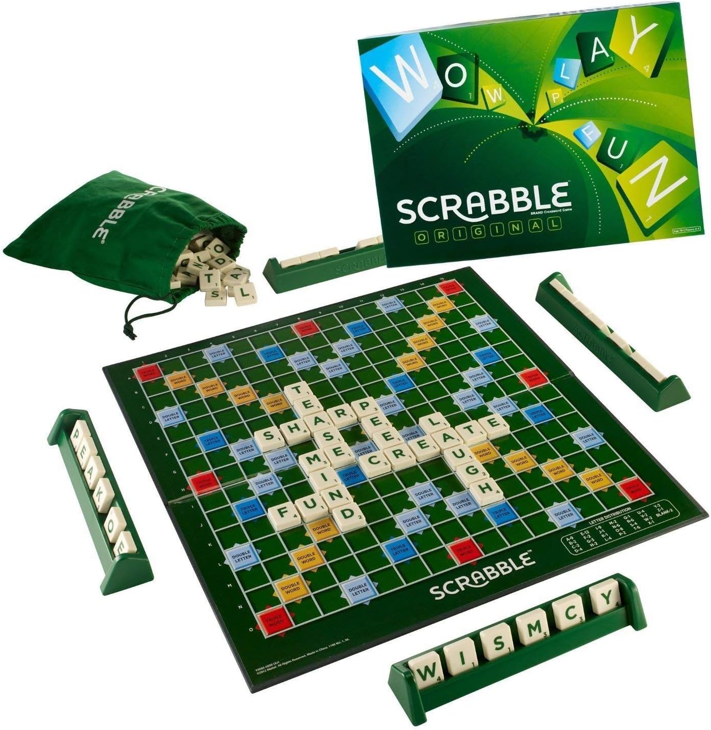Buy Mattel Scrabble Board Game, Word, Letters Game for All Ages ...