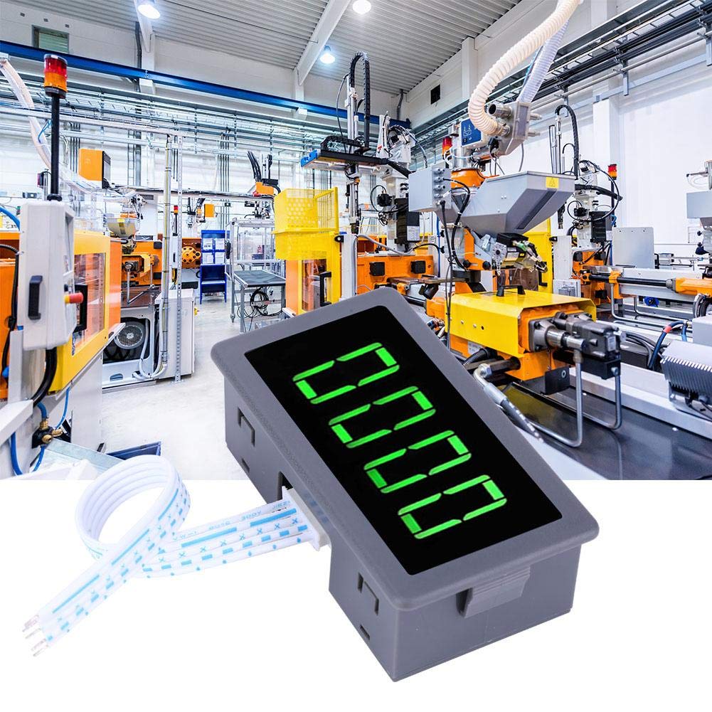 DC 8-24V 40mA 10-9999RPM 4 Digital LED Tachometer RPM Speed Meter+Hall ...