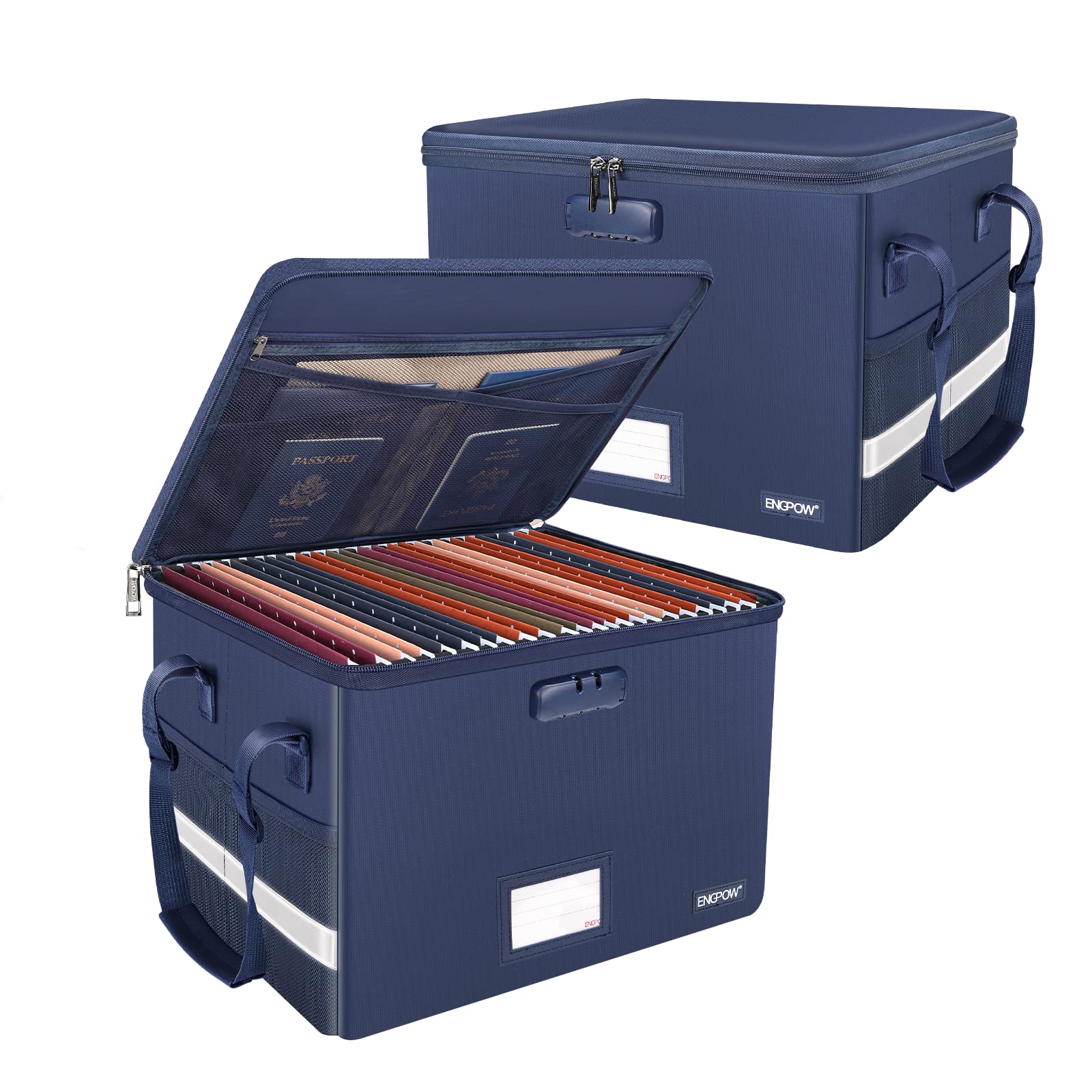 Amazon.com: ENGPOW File Box with Lock, Fireproof Document Box with ...