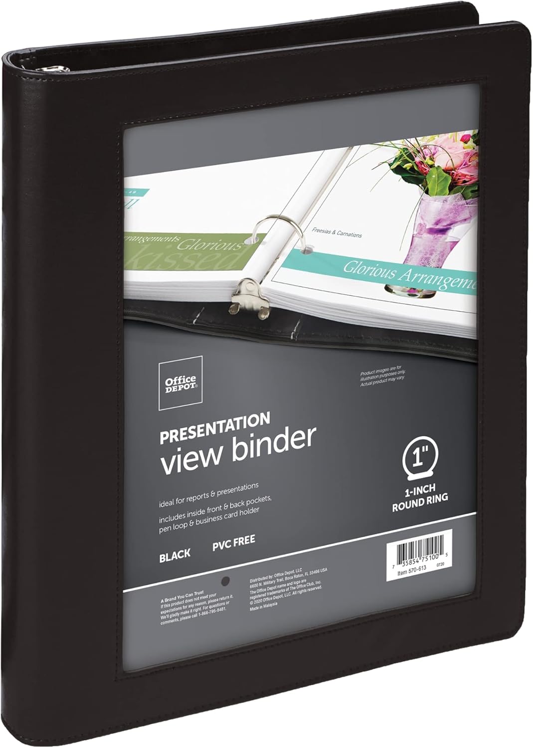 Amazon.com : Office Depot® Brand Classic-Style View Binder, 1" Rings ...