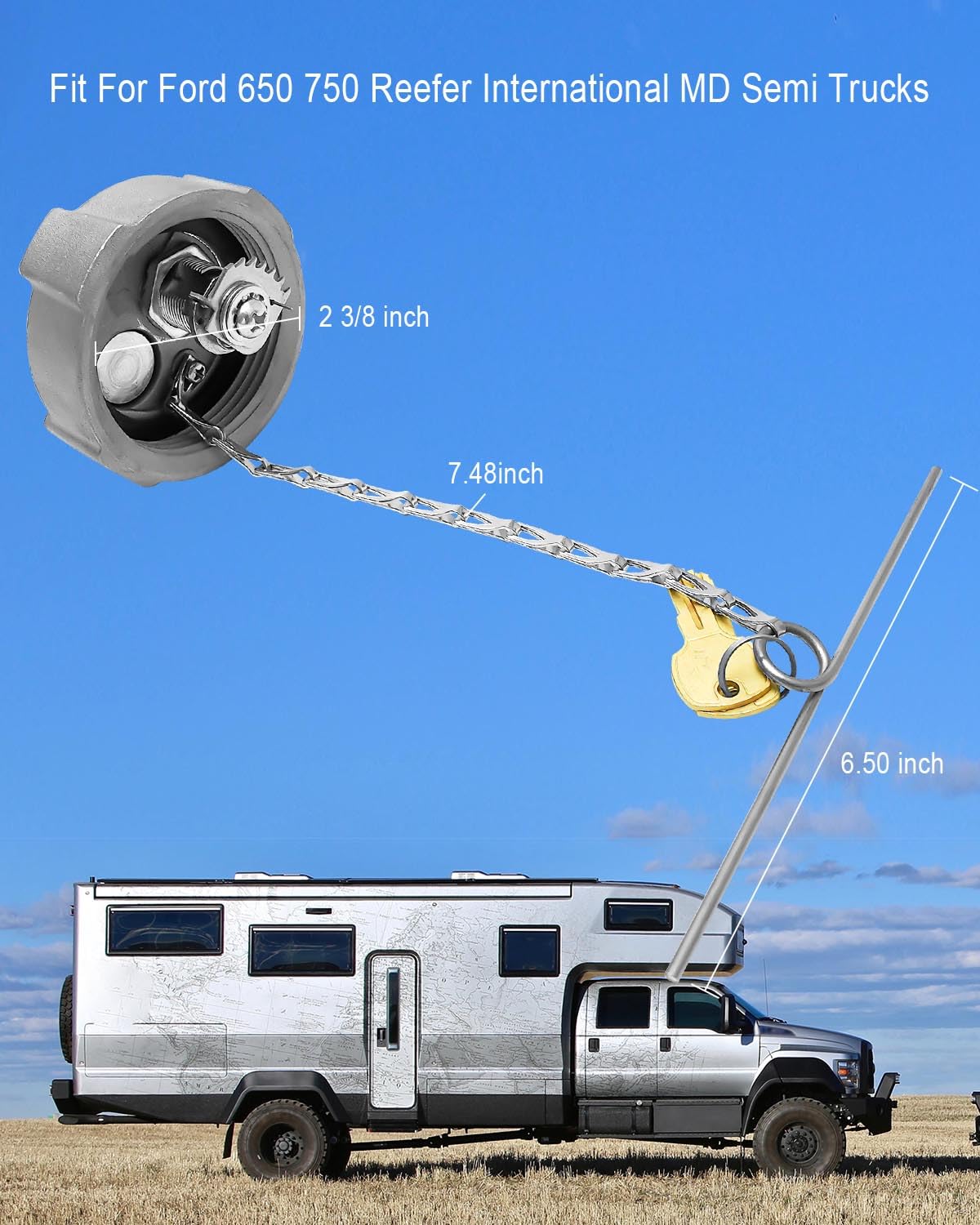 Snapklik.com : NTSUMI 2 3/8" Locking Diesel Fuel Cap Fit For ...