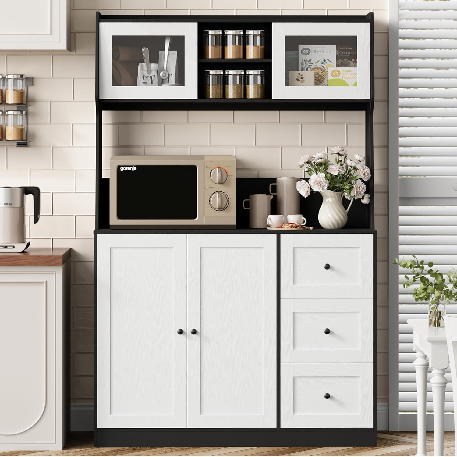 Kitchen Pantry Cabinet with Storage, Buffet Cabinet Australia | Ubuy