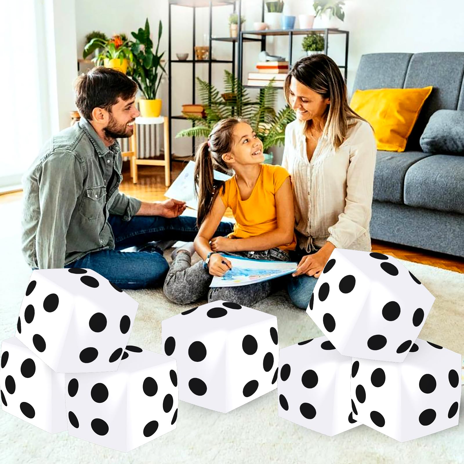 Snapklik.com : 8 Pieces Jumbo Inflatable Dice 12.6 Inch Large ...