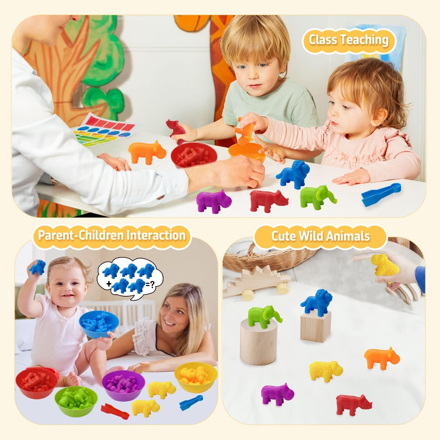 Juego de clasificación de colores con cuencos de clasificación ...