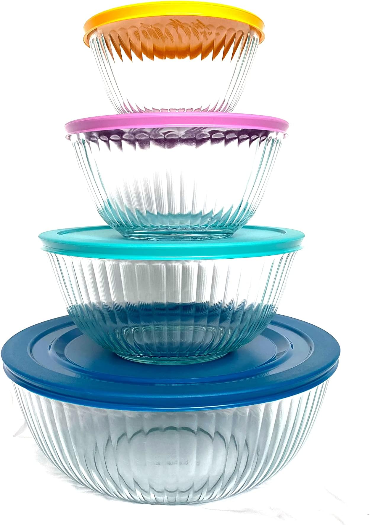 Amazon.com: Pyrex Glass Mixing Bowls with Lids (8-Piece Set): Home ...