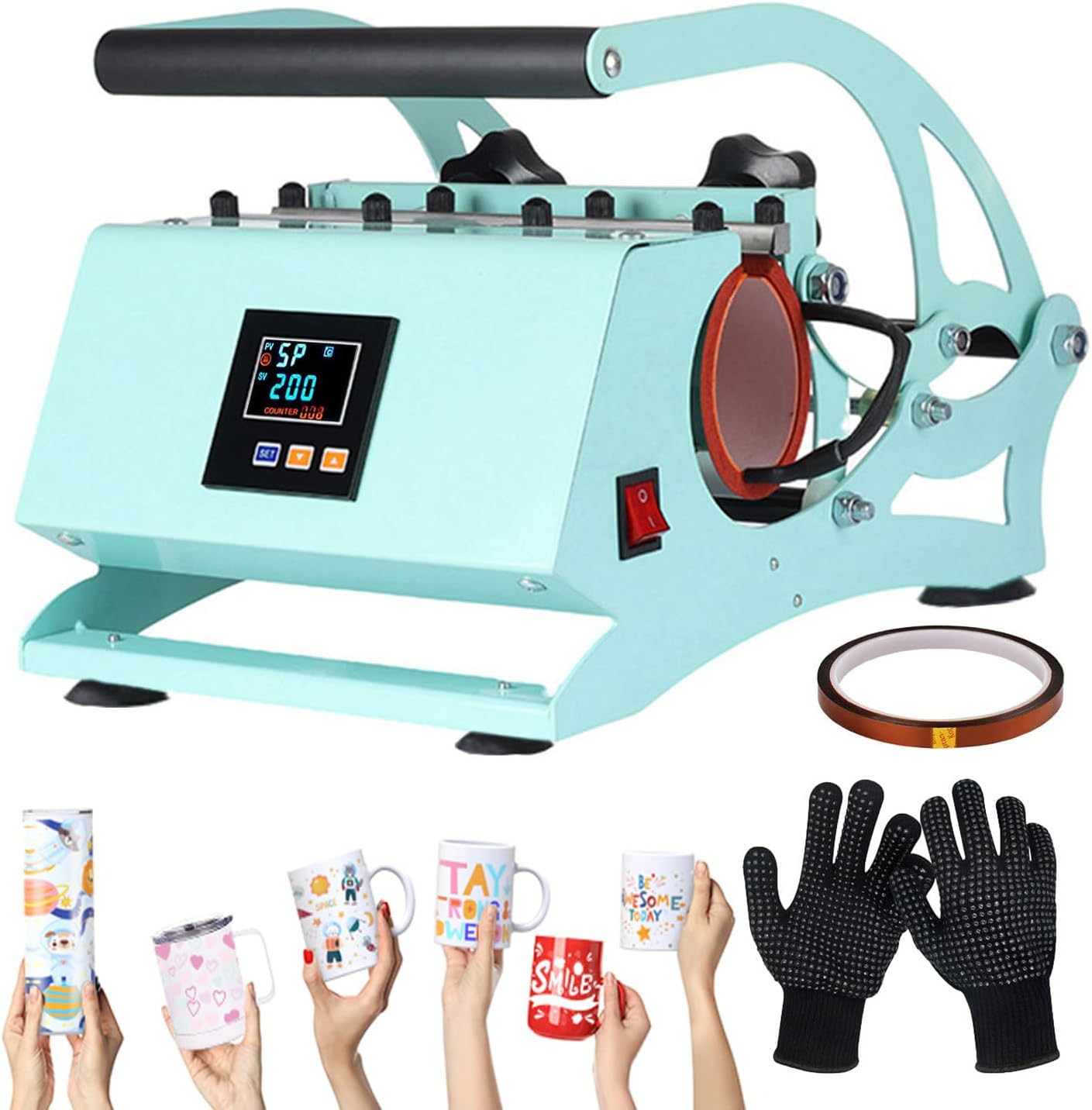 Amazon.com: Tumbler Heat Press, Tumbler Press Machine 30 oz, Mug Press Cup Heat Press, DIY ...