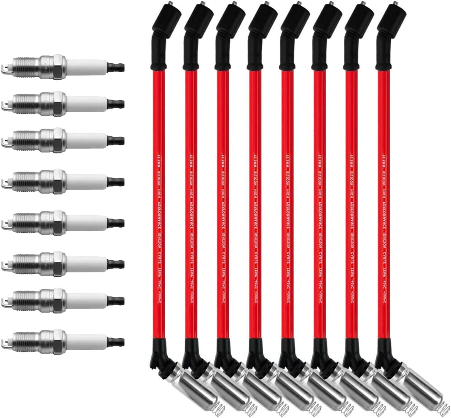 Amazon.com: 41-962 41962 * 8 Spark Plugs+ 8 Herlux Spark Plug Wires ...