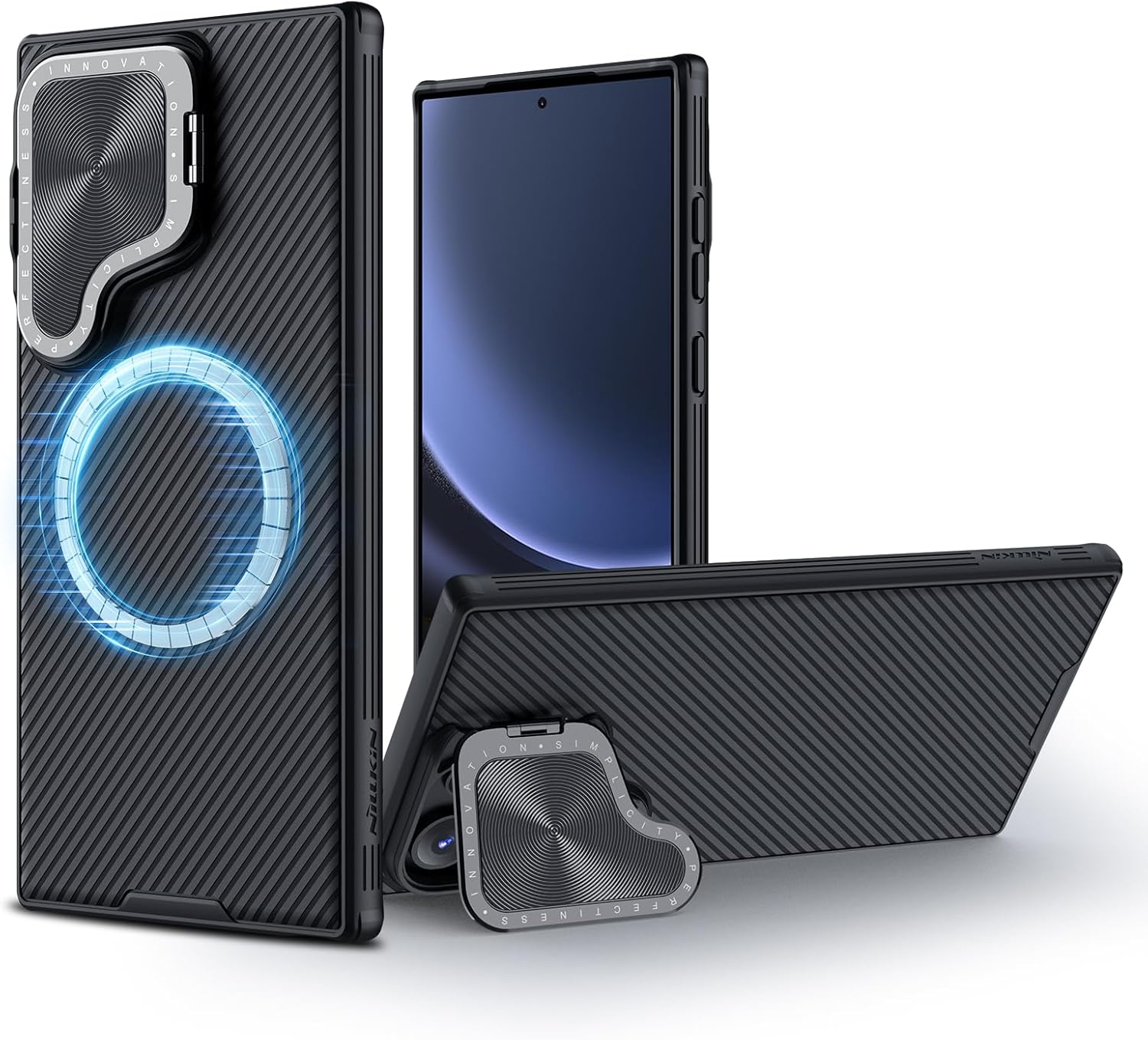 Amazon.com: Nillkin Galaxy S24 Ultra Magnetic Case with Kickstand,CamShield Prop S24 Ultra 5G ...