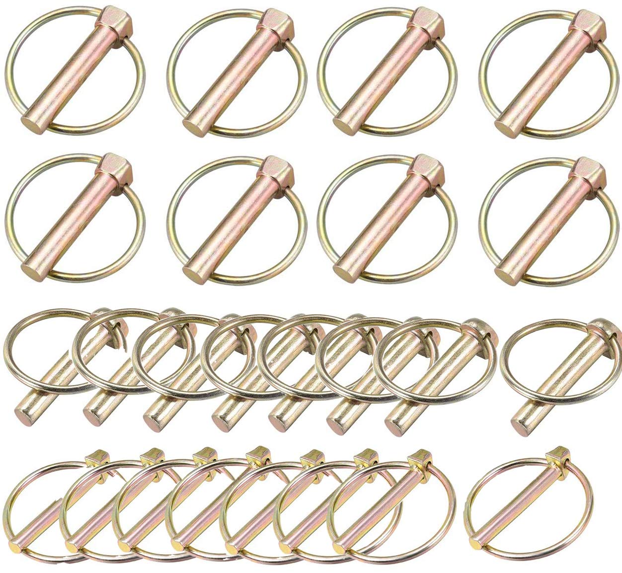 YXQ Lynch Pin 6mm/8mm/10mm x 45mm with Ring Trailer Linch Pins ...