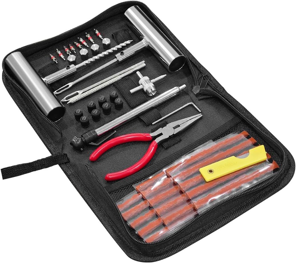 Amazon.com: BESULEN Tire Repair Kit, 46 Pcs Heavy Duty Tire Plug Kit to ...