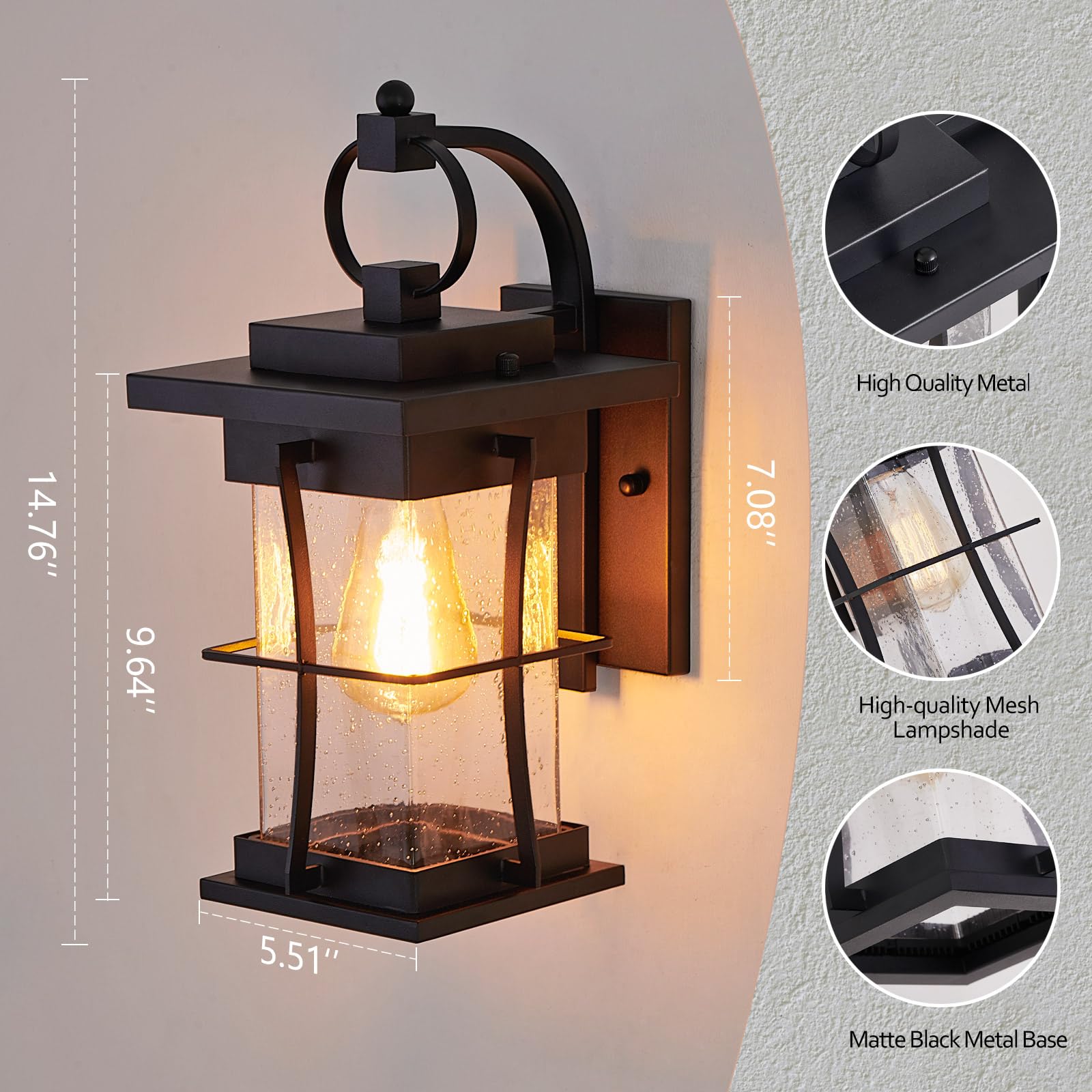 Snapklik.com : Outdoor Lighting Fixtures Wall Mount, Exterior Light ...