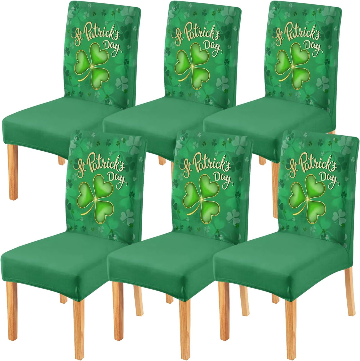 Amazon.com: Faptoena Happy St.Patrick's Day Dining Chair Covers Set of ...