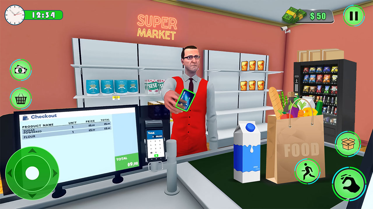 Supermarket Game Simulator Shopping Games: Real Shopping Idle Cashier ...