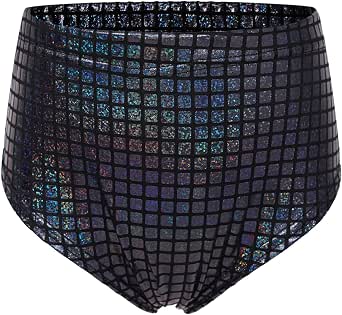 Amazon.com: YiZYiF Kids Girls Metallic Plaid Yoga Gymnastics Briefs ...