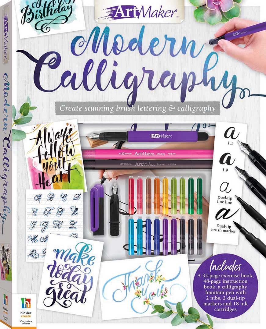 Calligraphy Pen Artworx Set - With Guide Book And Practice Paper - Cal ...