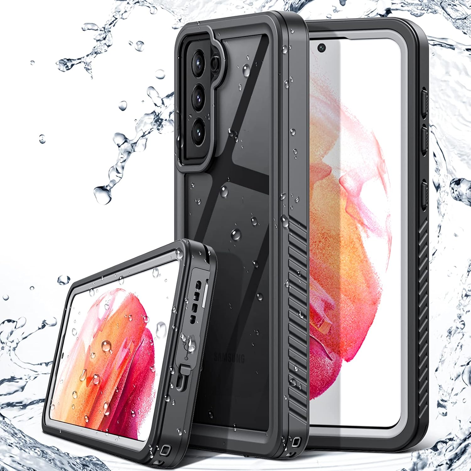 Amazon.com: VKLANBGO Waterproof Case for Samsung S21,Dustproof ...