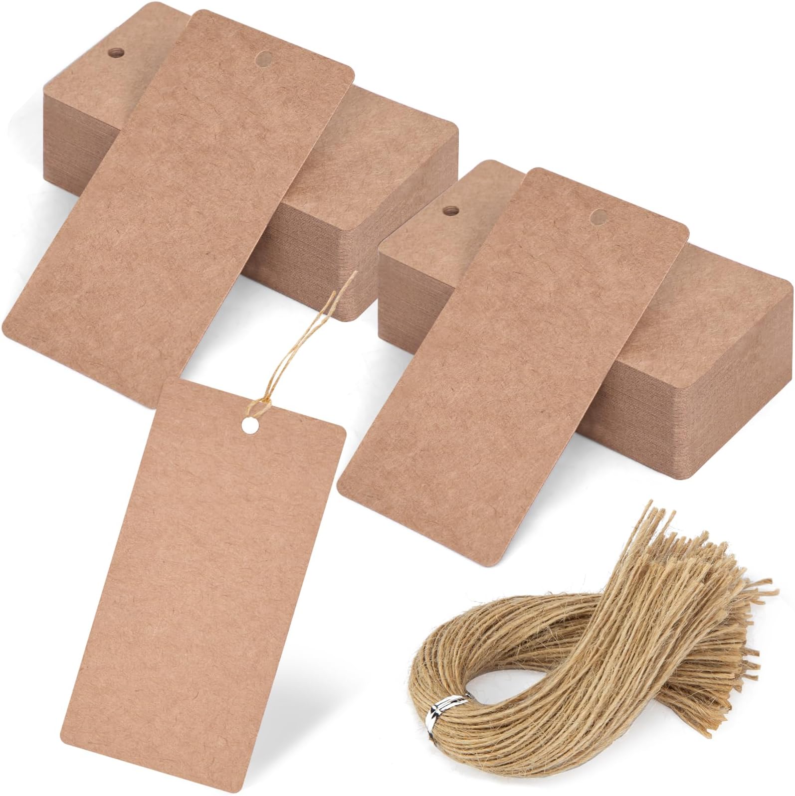 Amazon.com : Gift Tags, 100 pcs Kraft Paper Tags, Gift Wrap Tags for ...