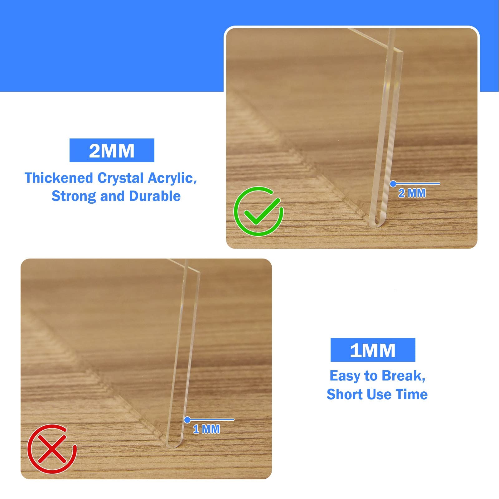 Snapklik.com : COYMOS Acrylic Sign Holder 8.5 X 11 Horizontal 6 Pack ...