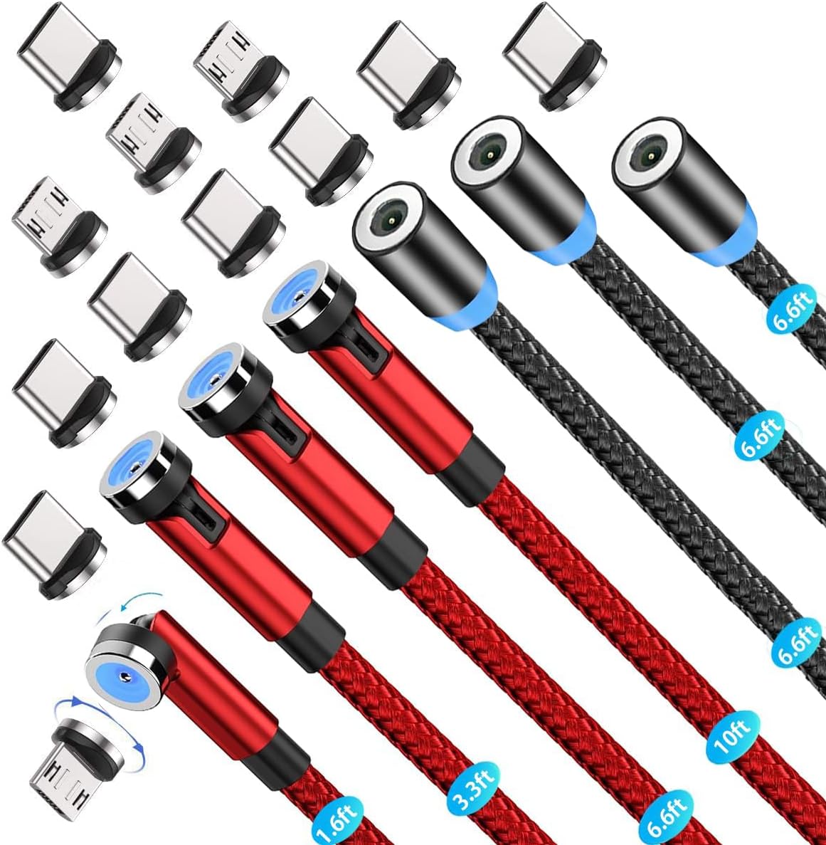 Amazon.com: USLION Magnetic USB Cable Fast Charging USB Type C Cable ...