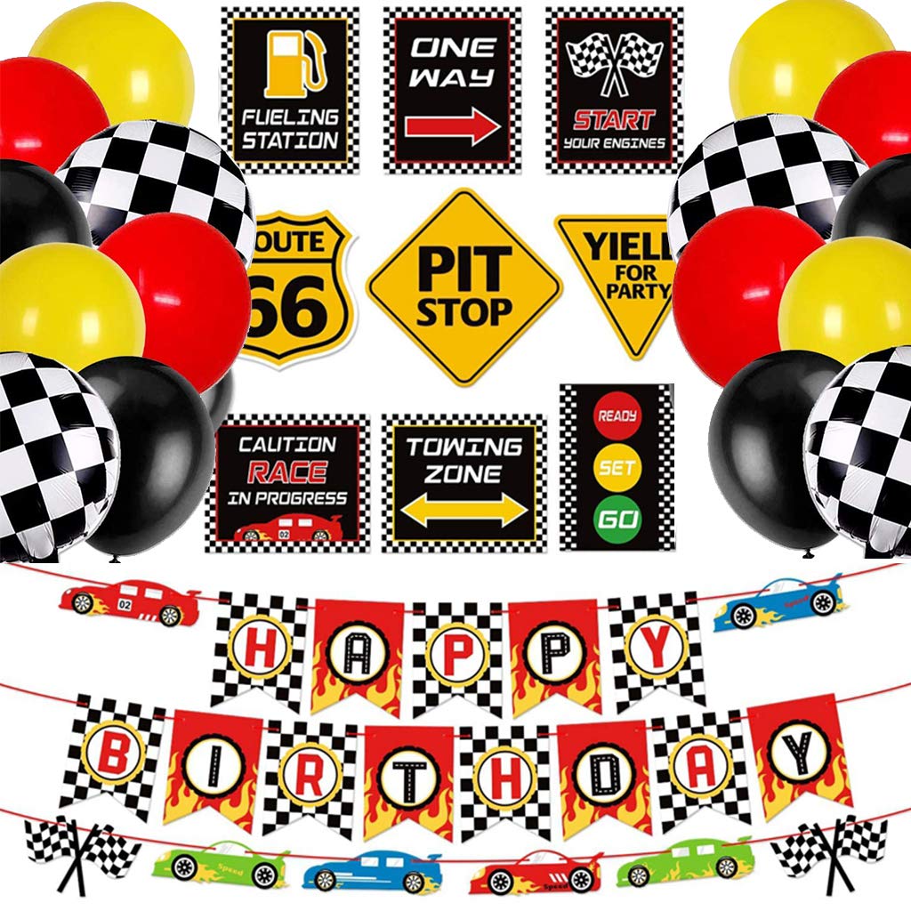 Buy NAL Race Car Birthday Party Decoration, 31Pcs Race Car Party ...
