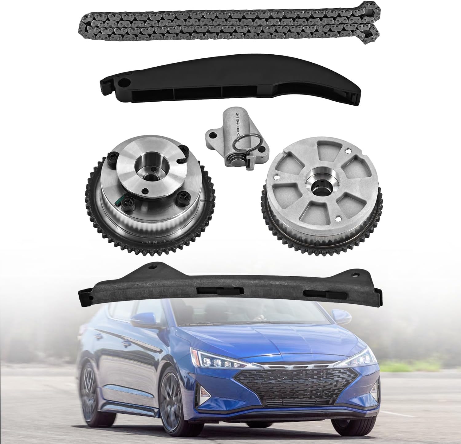 Amazon.com: Blrack 24350-2E700 24321-2E010 Timing Chain Kit with CVVT ...