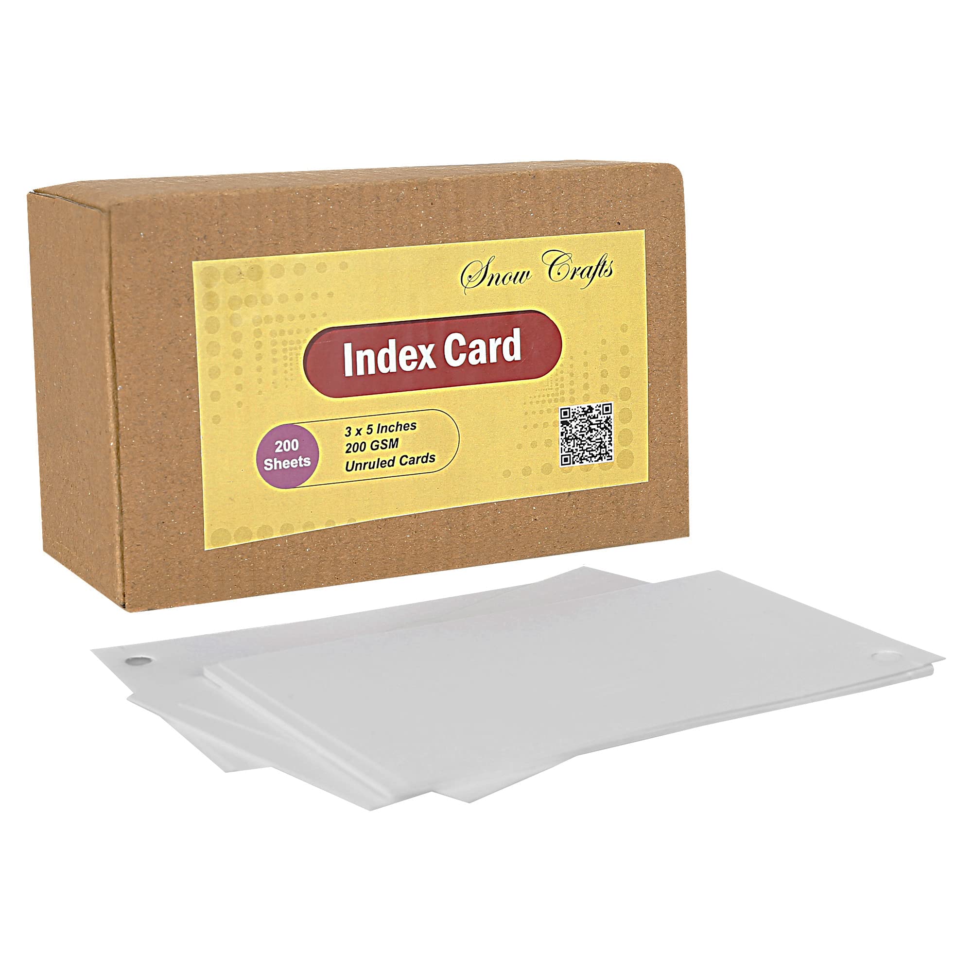 Buy SNOW CRAFTS White INDEX Cards 200 GSM Suitable For Exam buy-snow-crafts-white-index-cards-200-gsm-suitable-for-exam