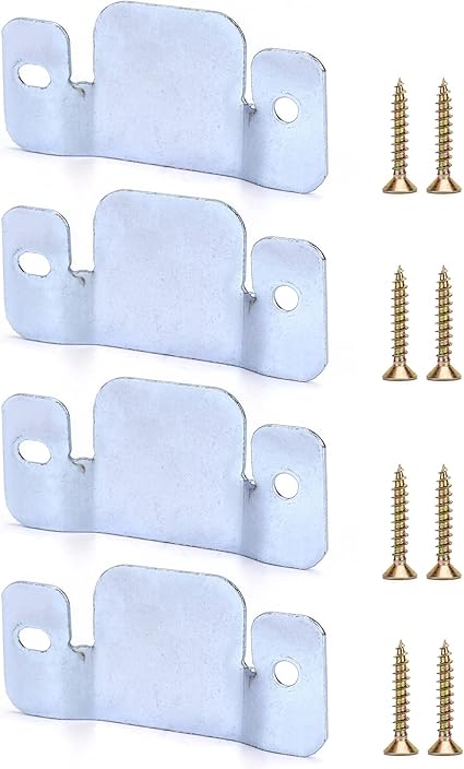 QWORK® 4 Stück Sofa Verbinder Galvanisiertes Eisen Ineinandergreifende ...