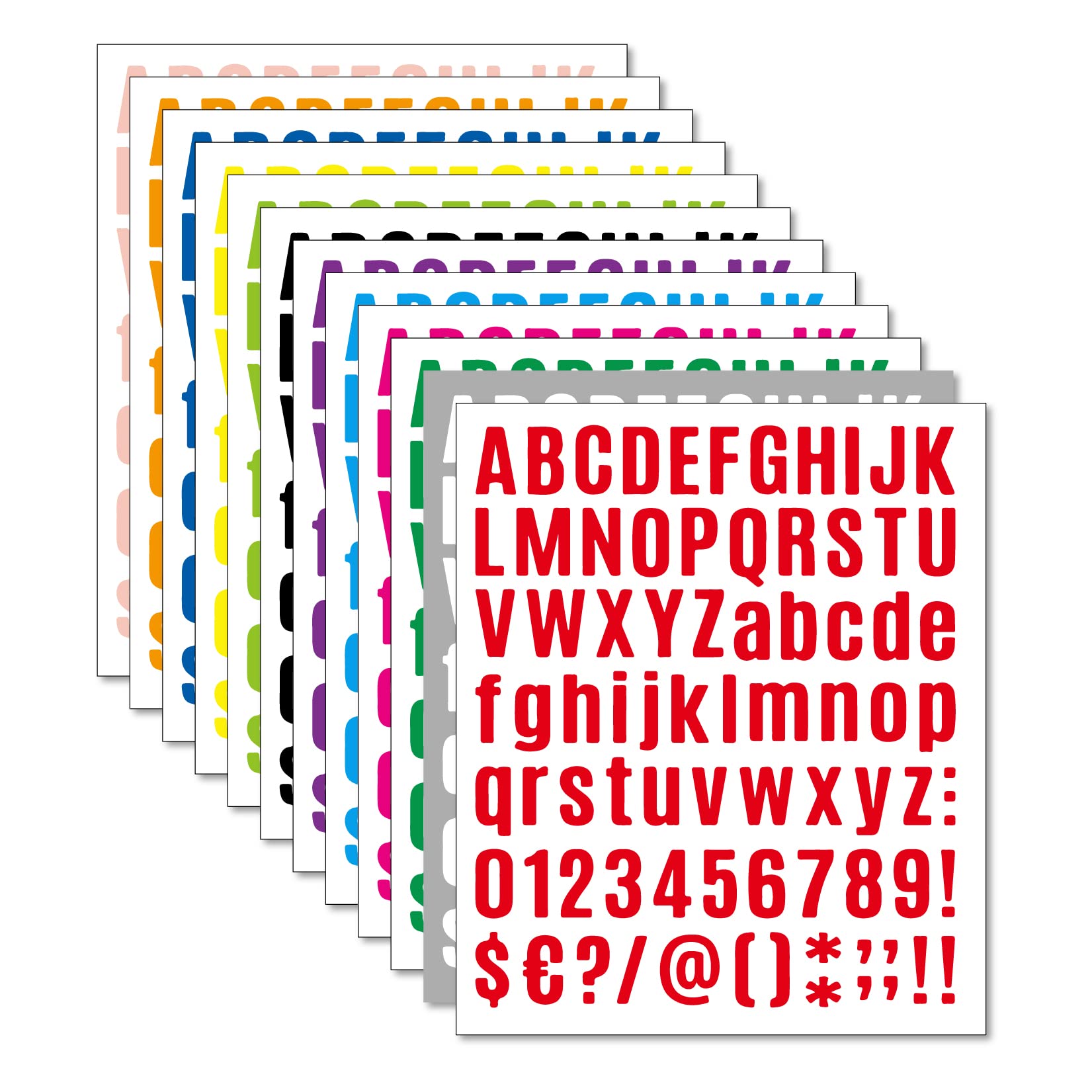 Amazon.com: 12 Sheets Alphabet Stickers 1512 Alphabet Stickers Vinyl ...