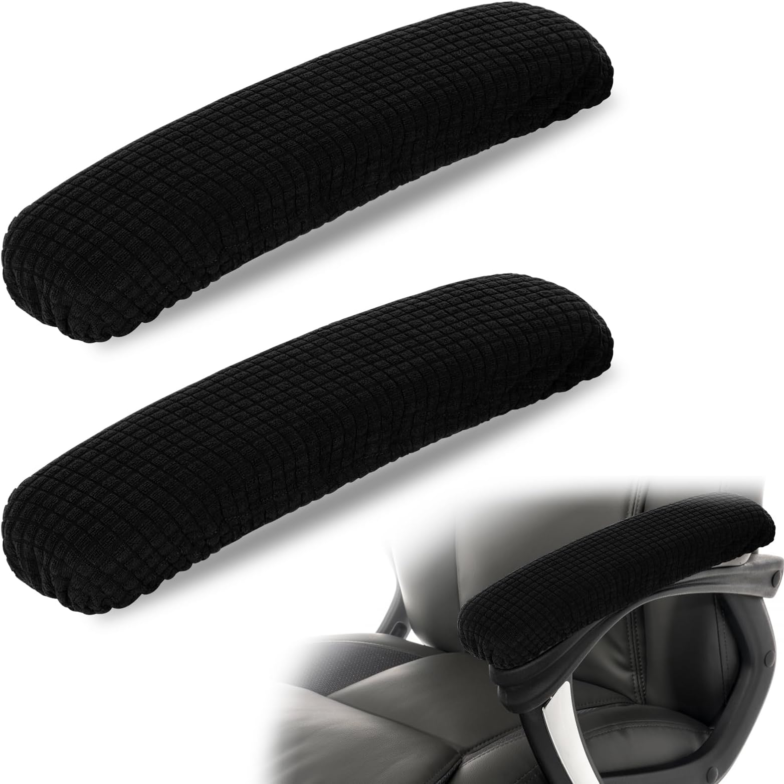 Amazon.com: KALIONE Office Chair Armrest Covers Velvet Office Removable ...