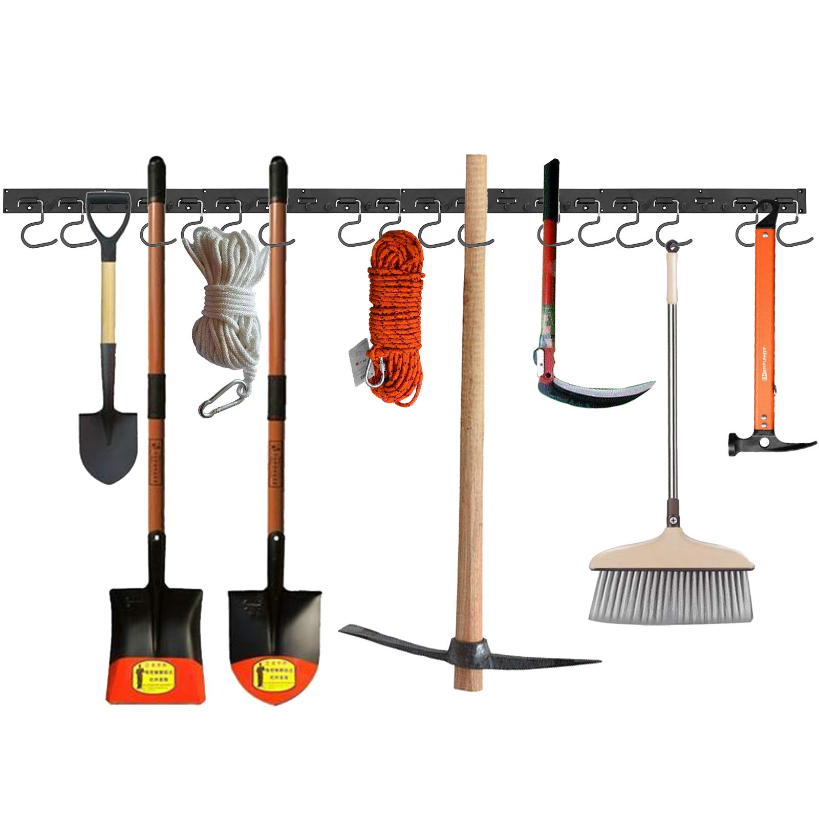 Buy Kamtop Adjustable wall- garage rack 64 Inch with 16 hooks and ...