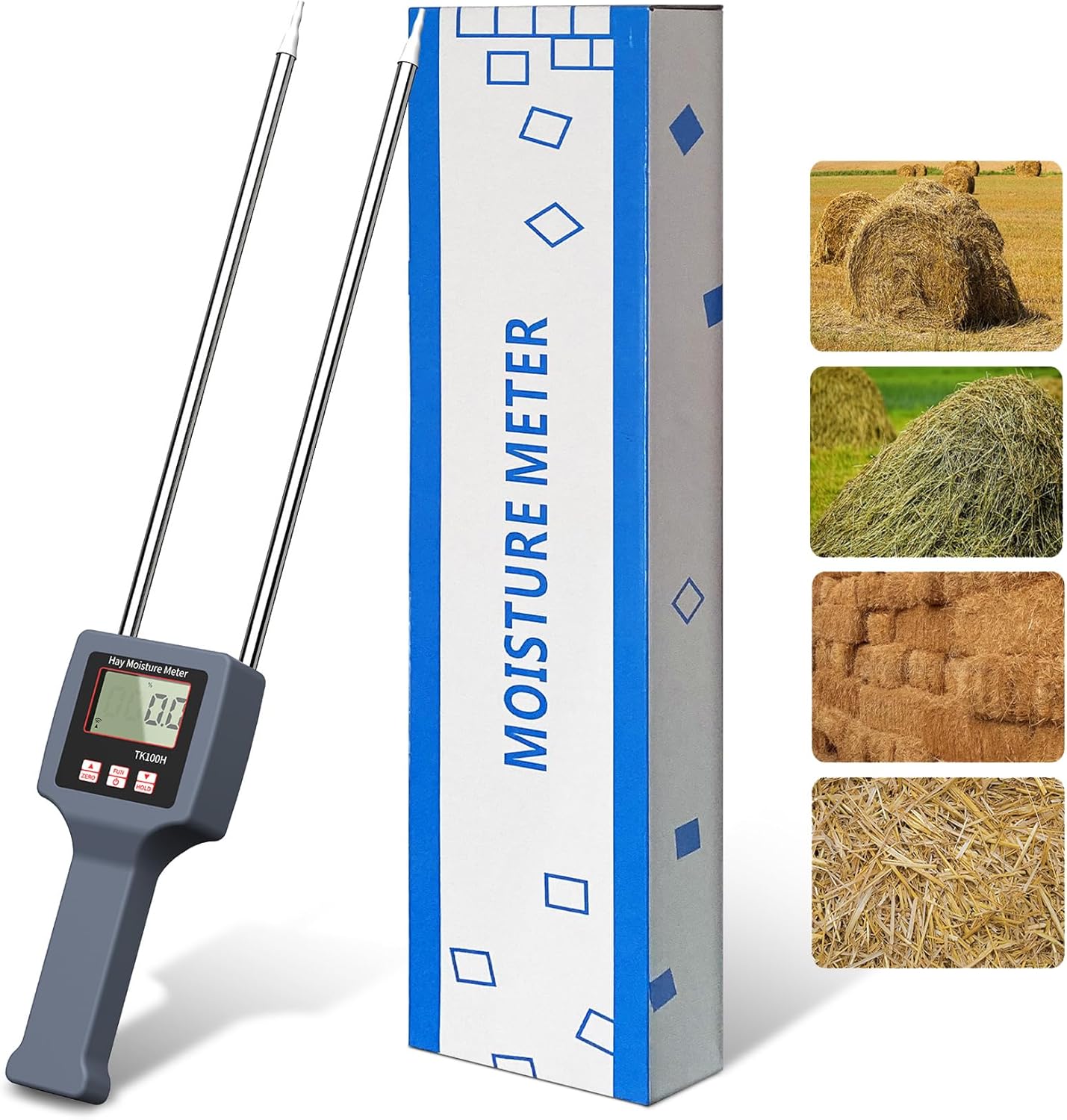 Hay Moisture Tester with Probe Accurate Moisture & Temperature ...