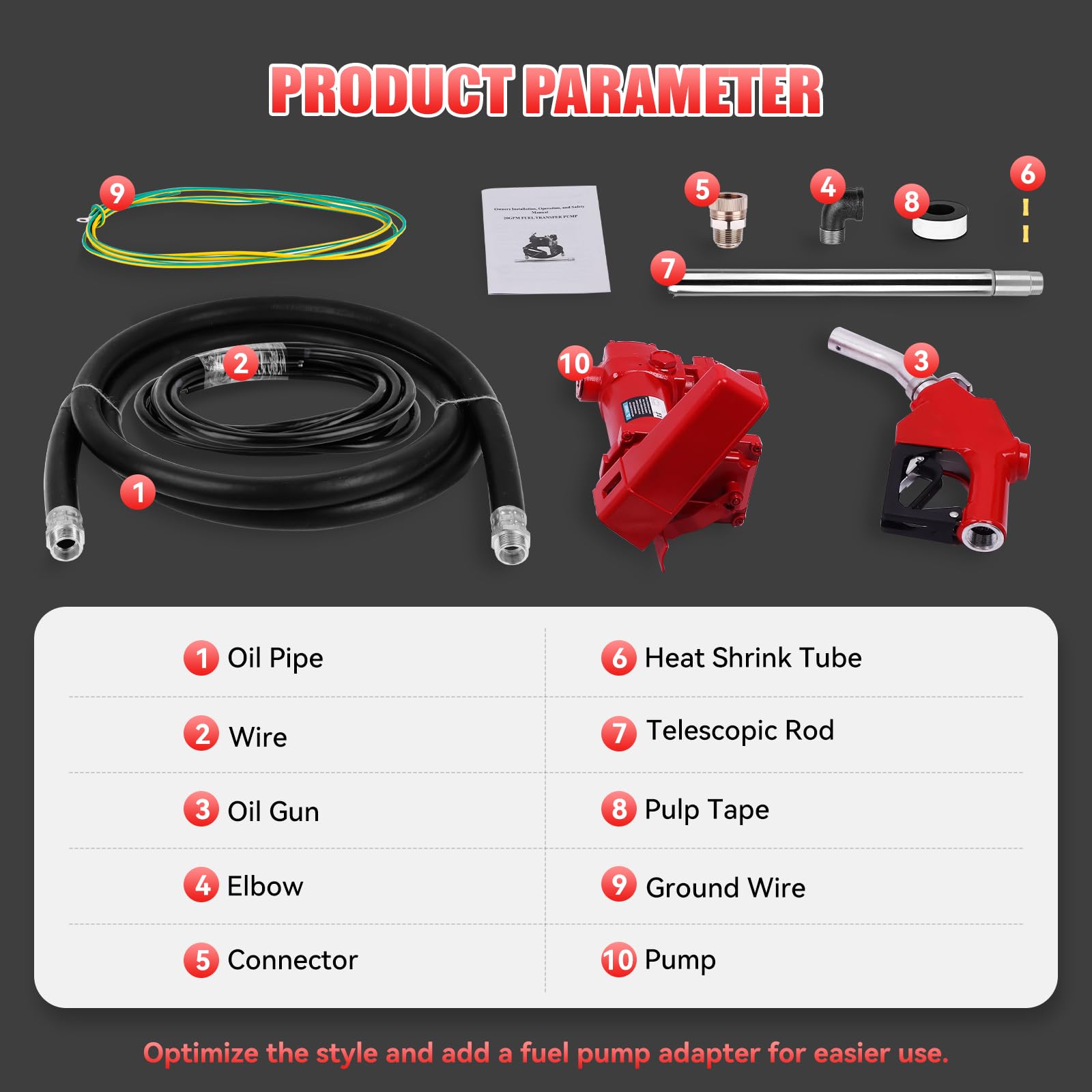 Snapklik.com : Fuel Transfer Pump, 12V / 20 Gpm, Explosion-Proof Fuel Pump