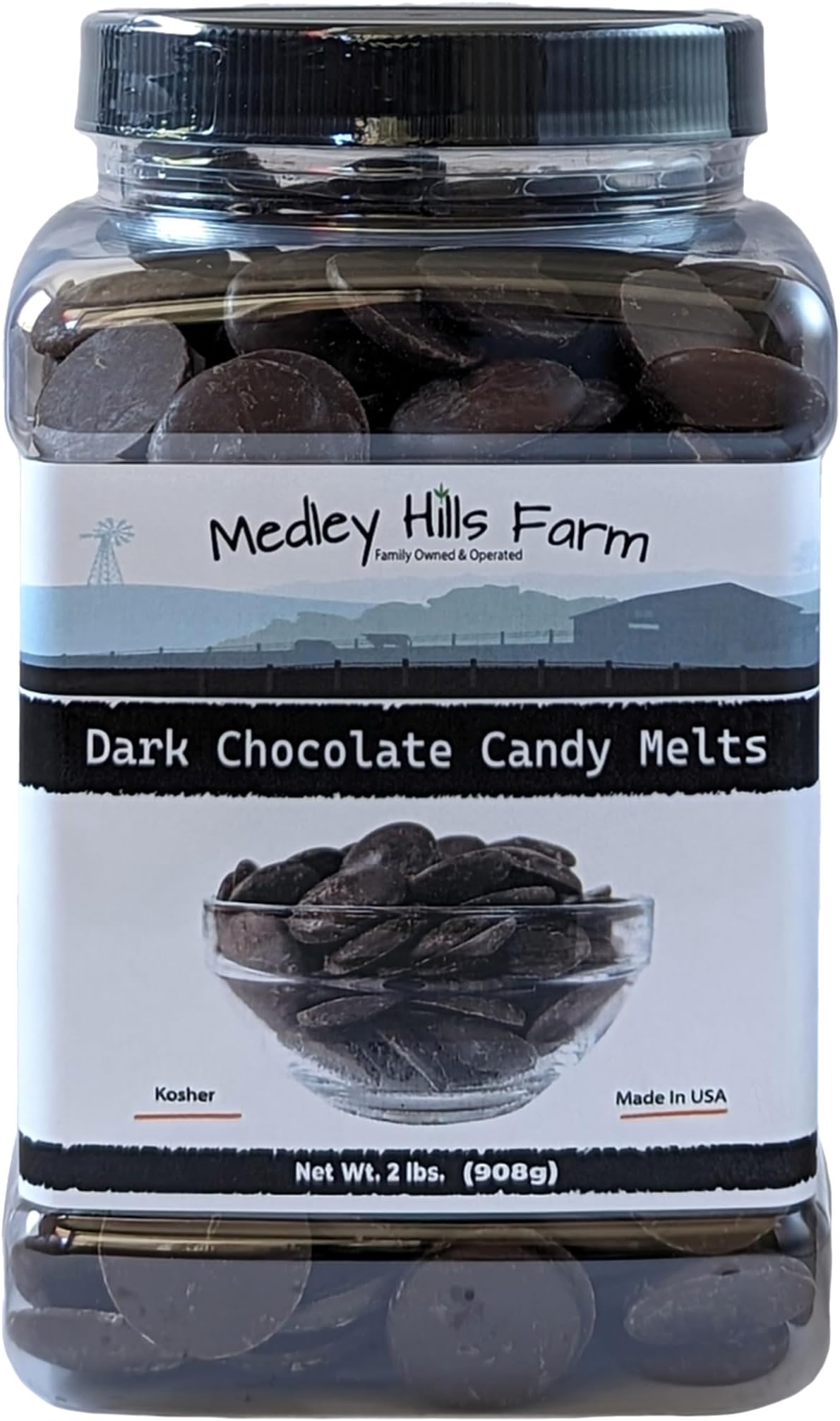 Amazon.com : Dark Chocolate Candy Melts by Medley hills farm 2 lbs. in ...