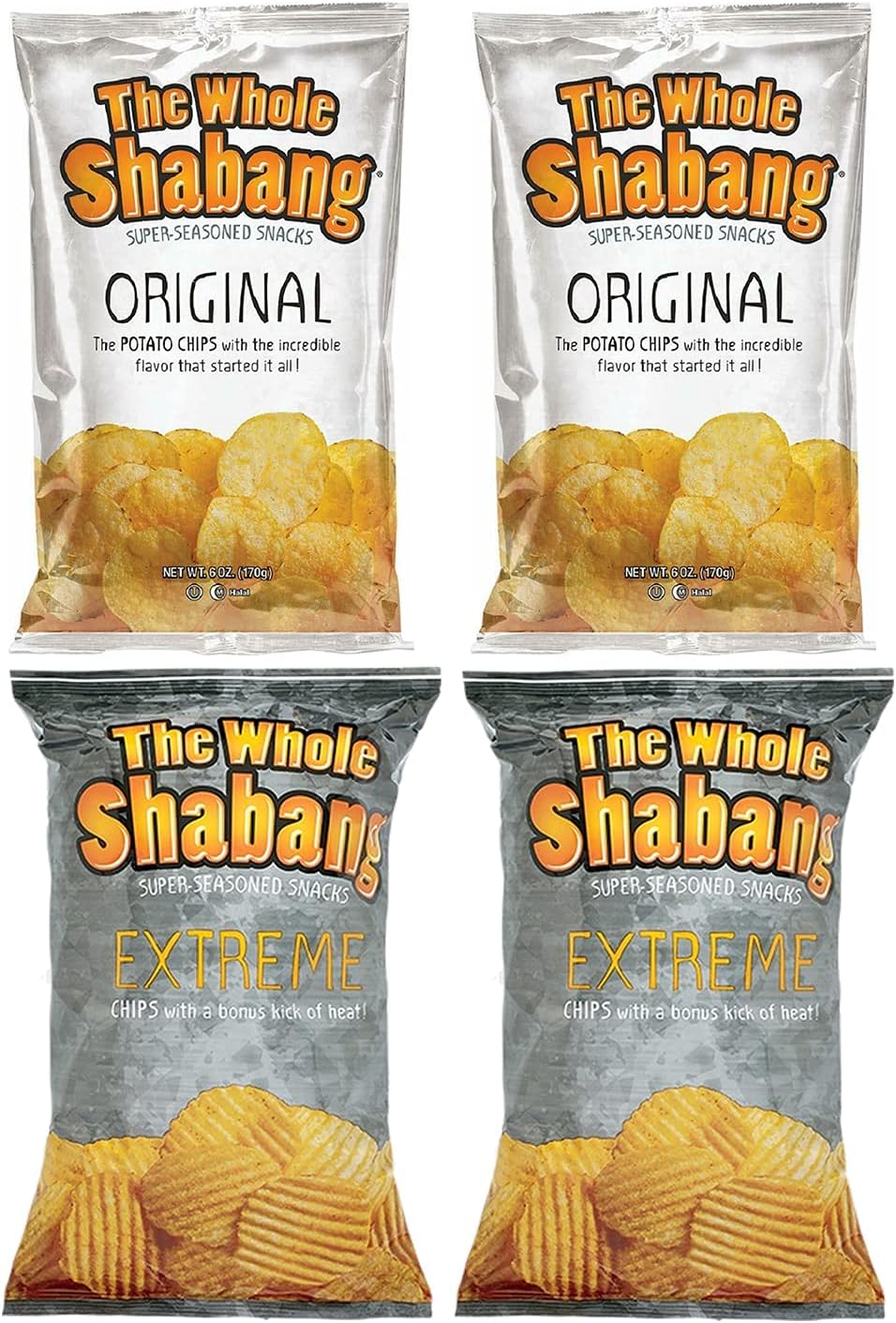 Amazon.com: The Whole Shabang Potato Chips - (1) - 6 oz. Bag : Grocery ...
