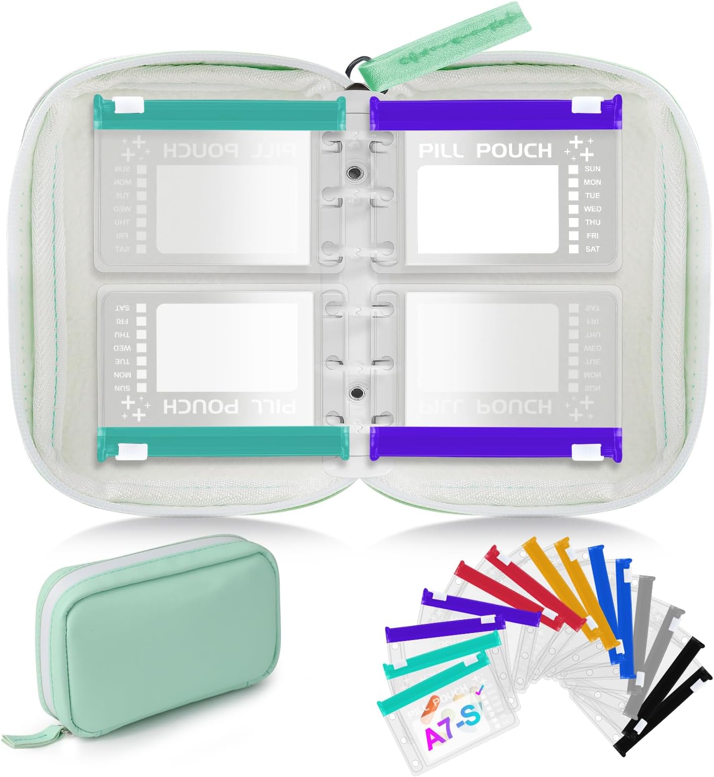 Amazon.com: A7-S Water-Proof Pill Pouch Set, BPA Free, A7-S Pill Loose ...