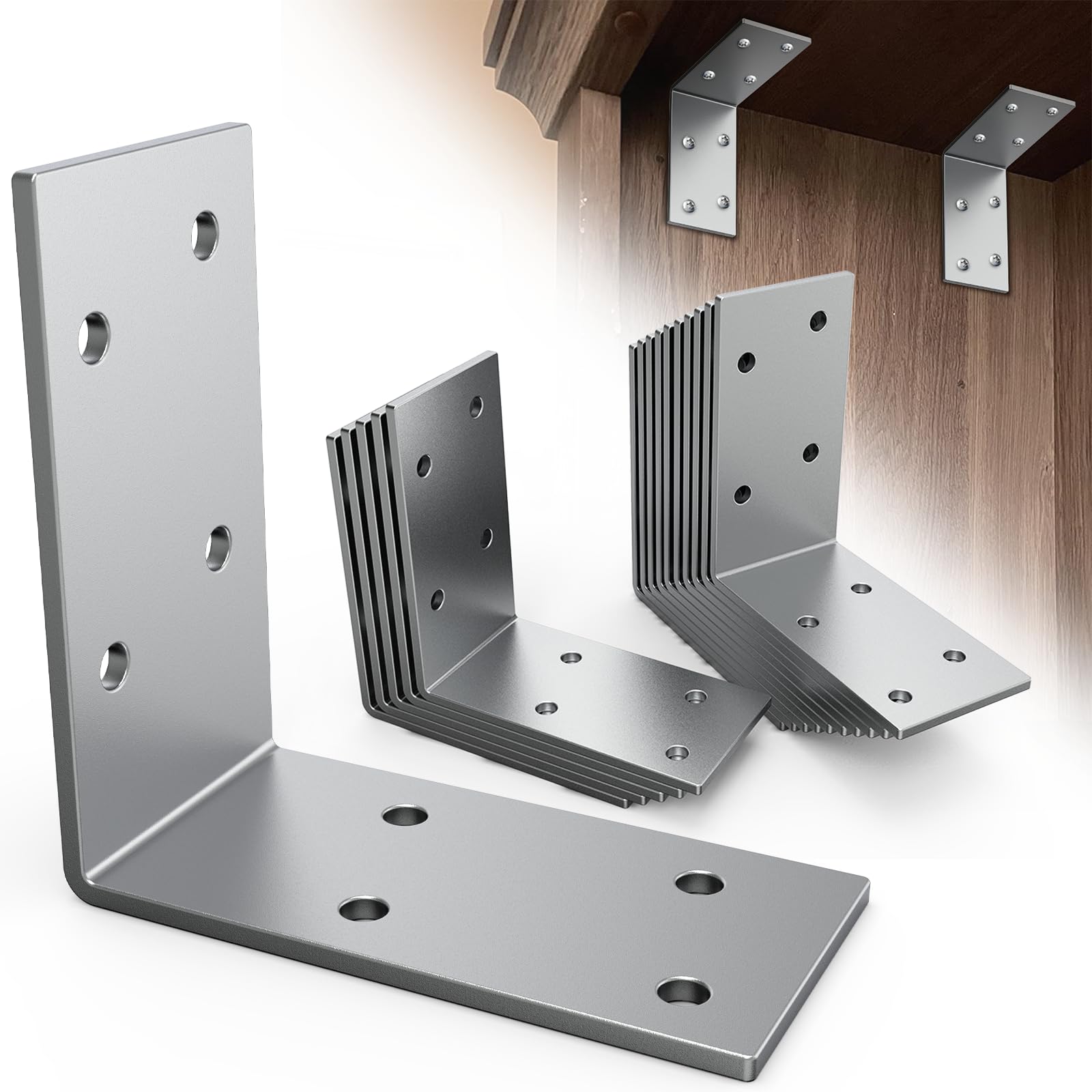 Amazon.com: 15 Pcs L Brackets Heavy Duty 12-ga Angle Fastener 3"x3 ...