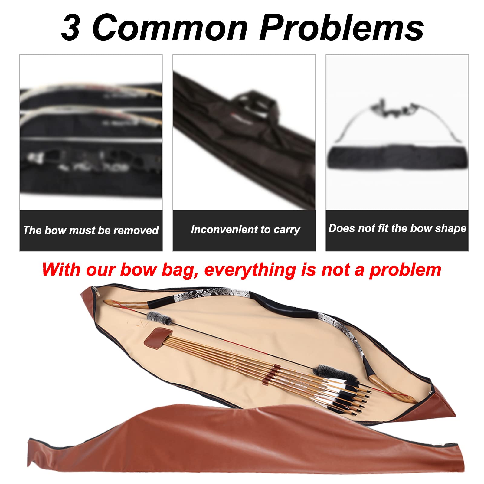 Snapklik.com : Archery Longbow Case 60 Inch - Traditional Long Bow ...