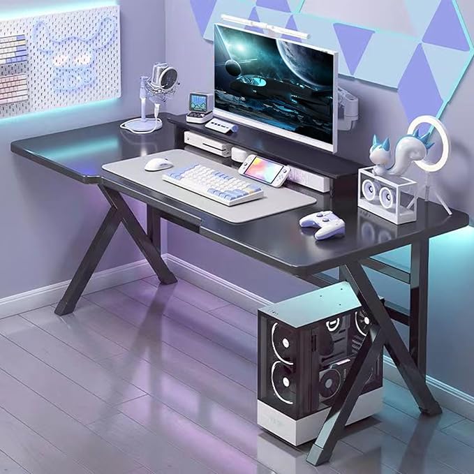 Amazon.com: Worparsen Gaming Desk,Ergonomic Computer Game Table ...