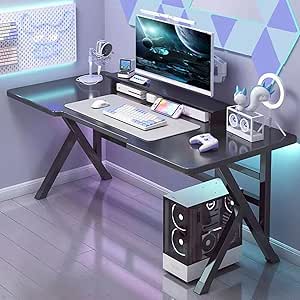 Amazon.com: Worparsen Gaming Desk,Ergonomic Computer Game Table ...