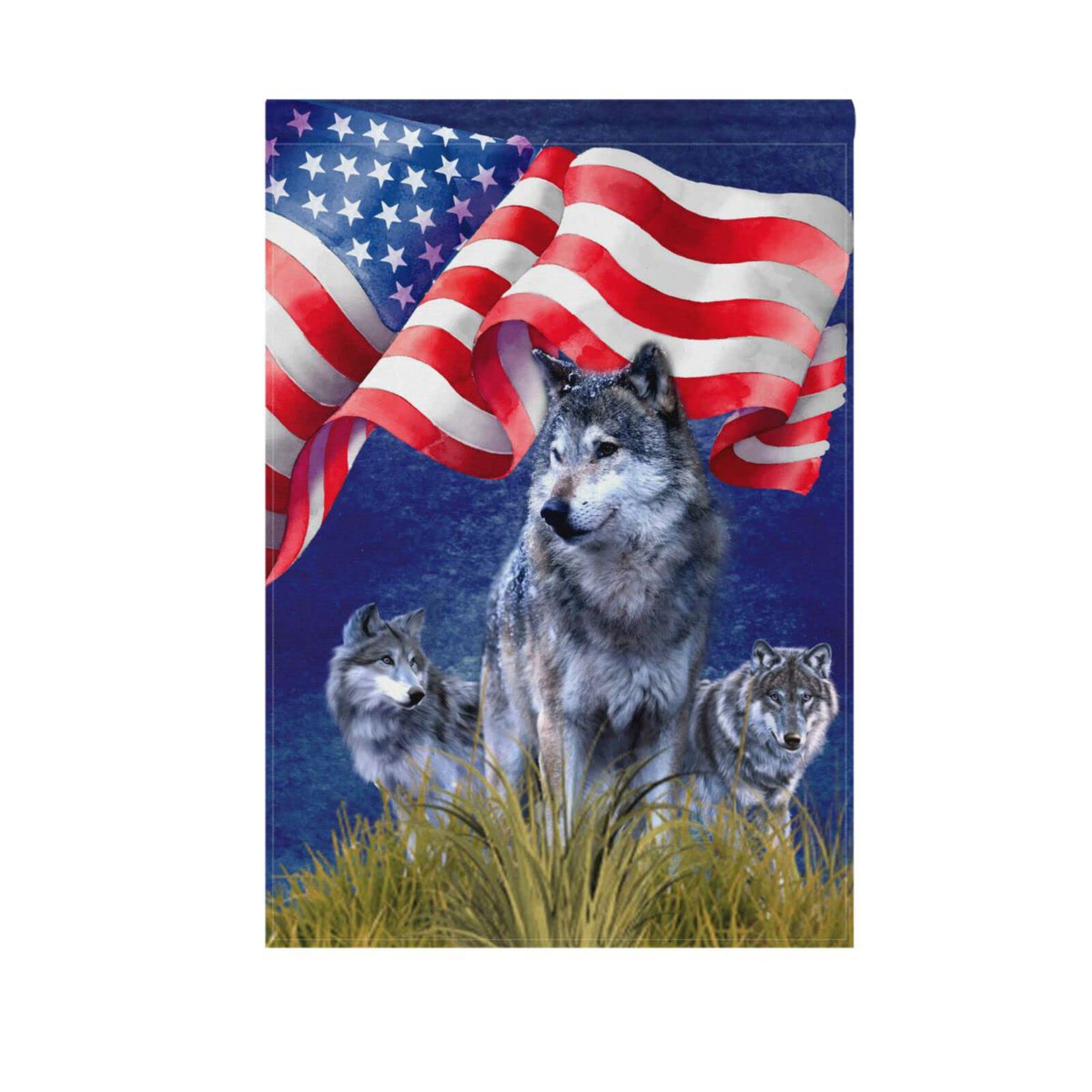 American Flag Wolf Background American Wolf Bilder: Stock Fotos