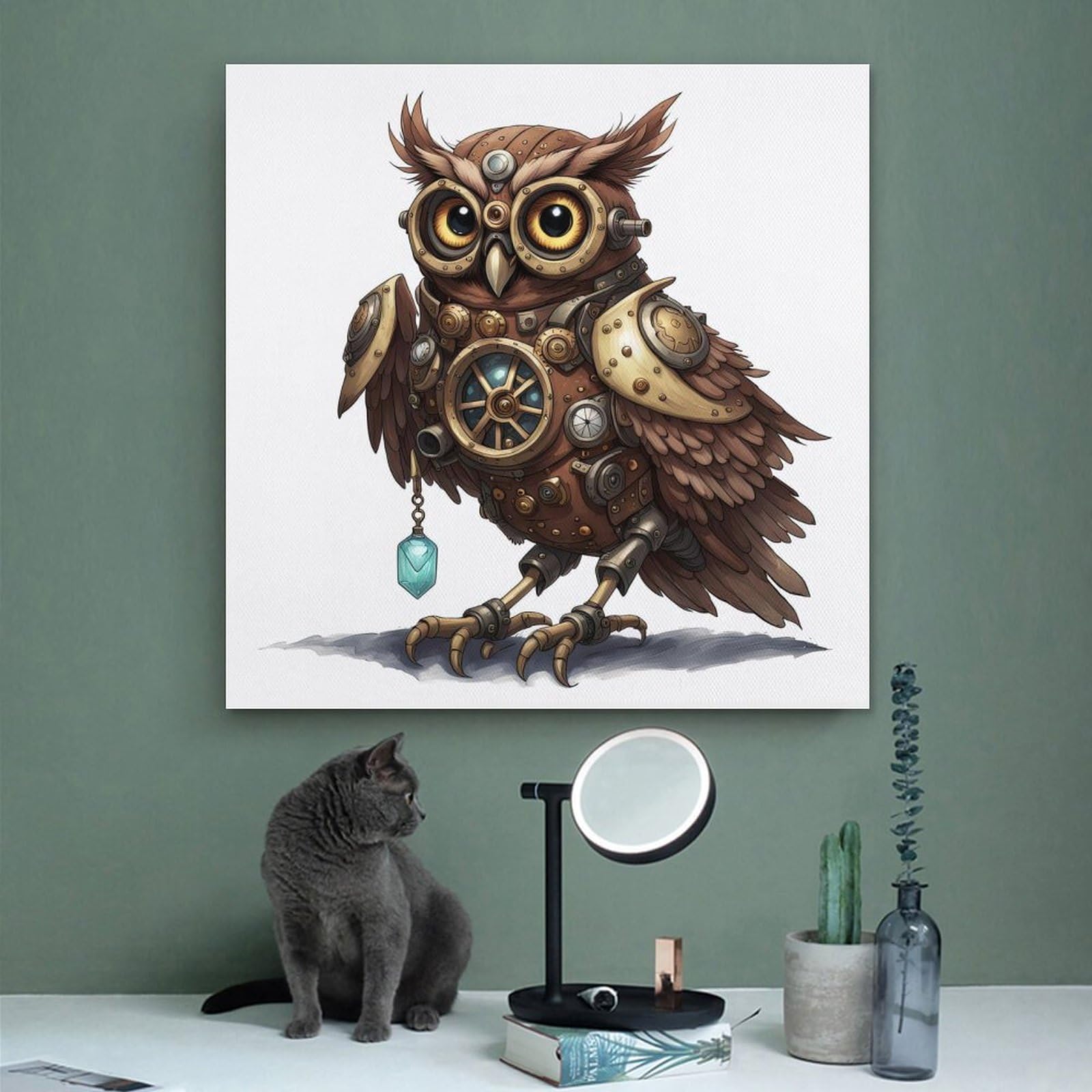 Mechanical Owl Tattoo Esschert Staked Metal Mechanical Owl In Flight