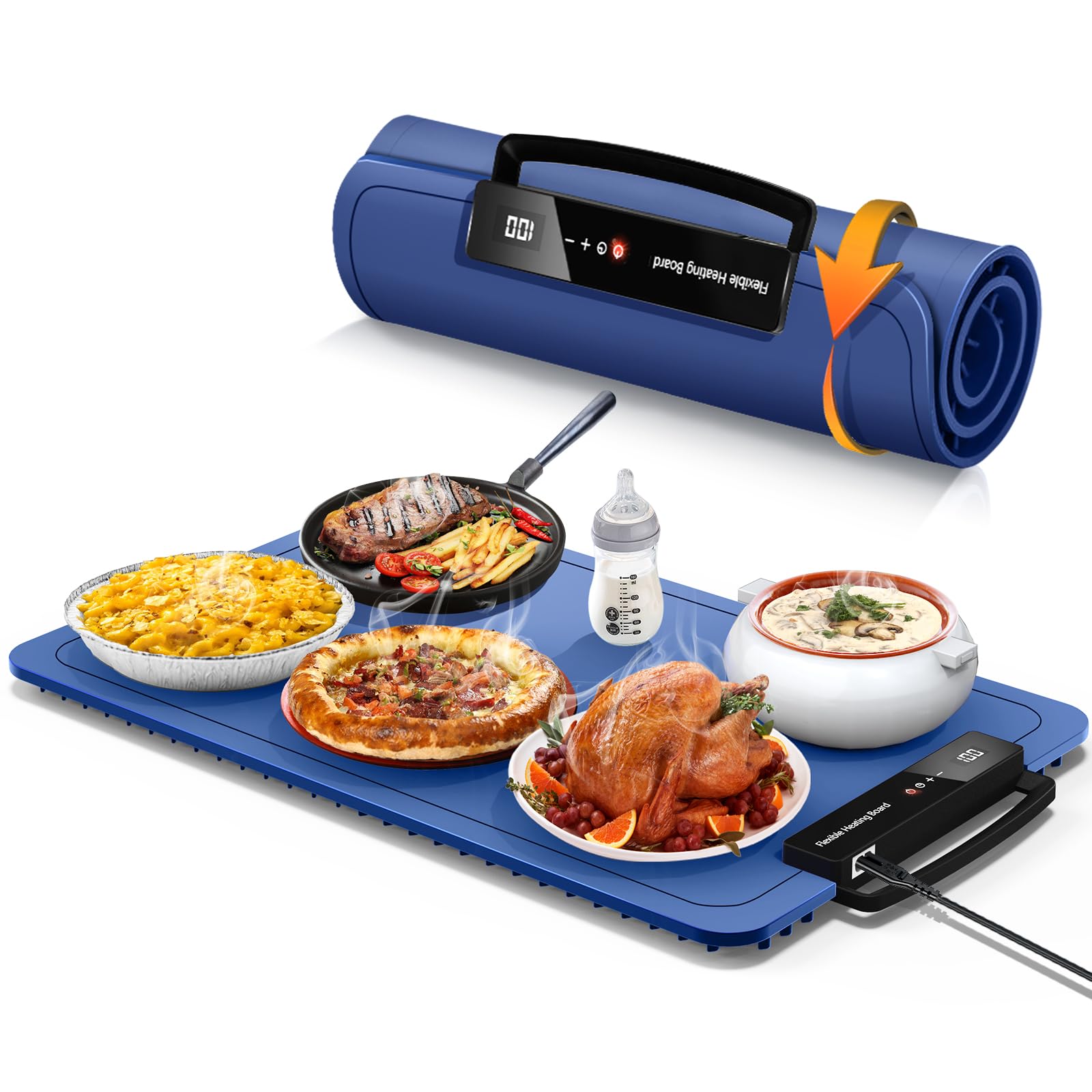 Amazon.com: Food Warming Mat for Electric Tray: 24H Full Surface Heat ...