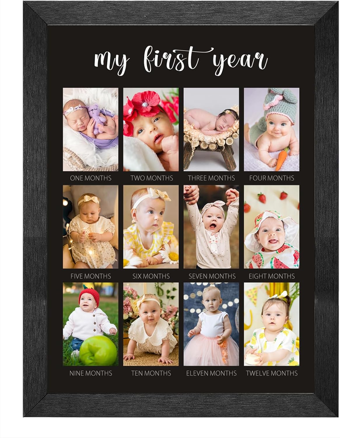 Amazon.com: comurdyo My First Year Picture Frame 12 Months Baby ...