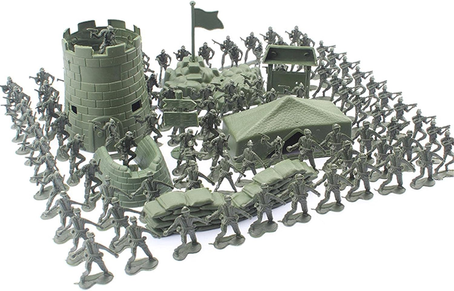 Deluxe Army Men Action Figures Set - Includes Boats, Tank, Helicopter ...