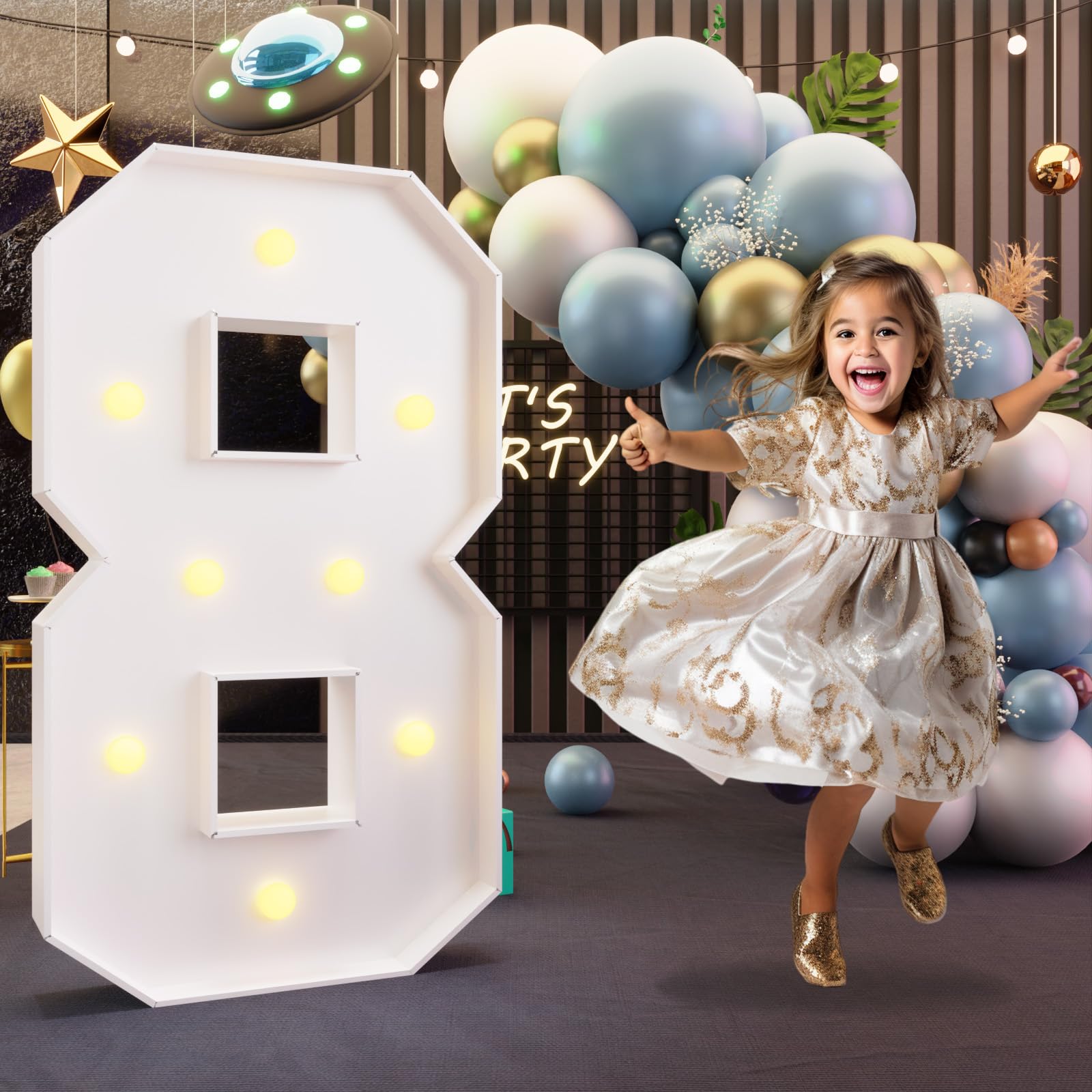 Snapklik.com : Imprsv 3FT Marquee Numbers, Light Up Numbers For 18th ...