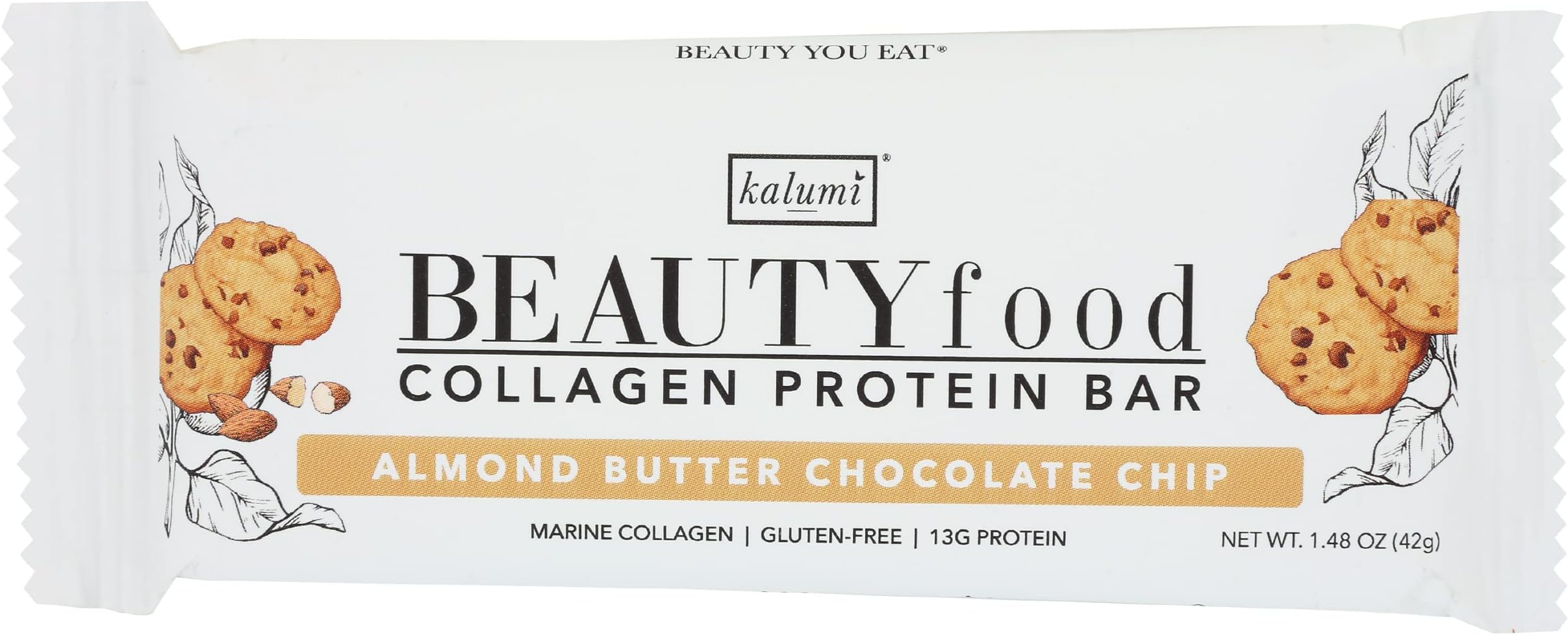 Amazon.com: Kalumi Beauty Food Collagen Protein Bar Almond Butter ...