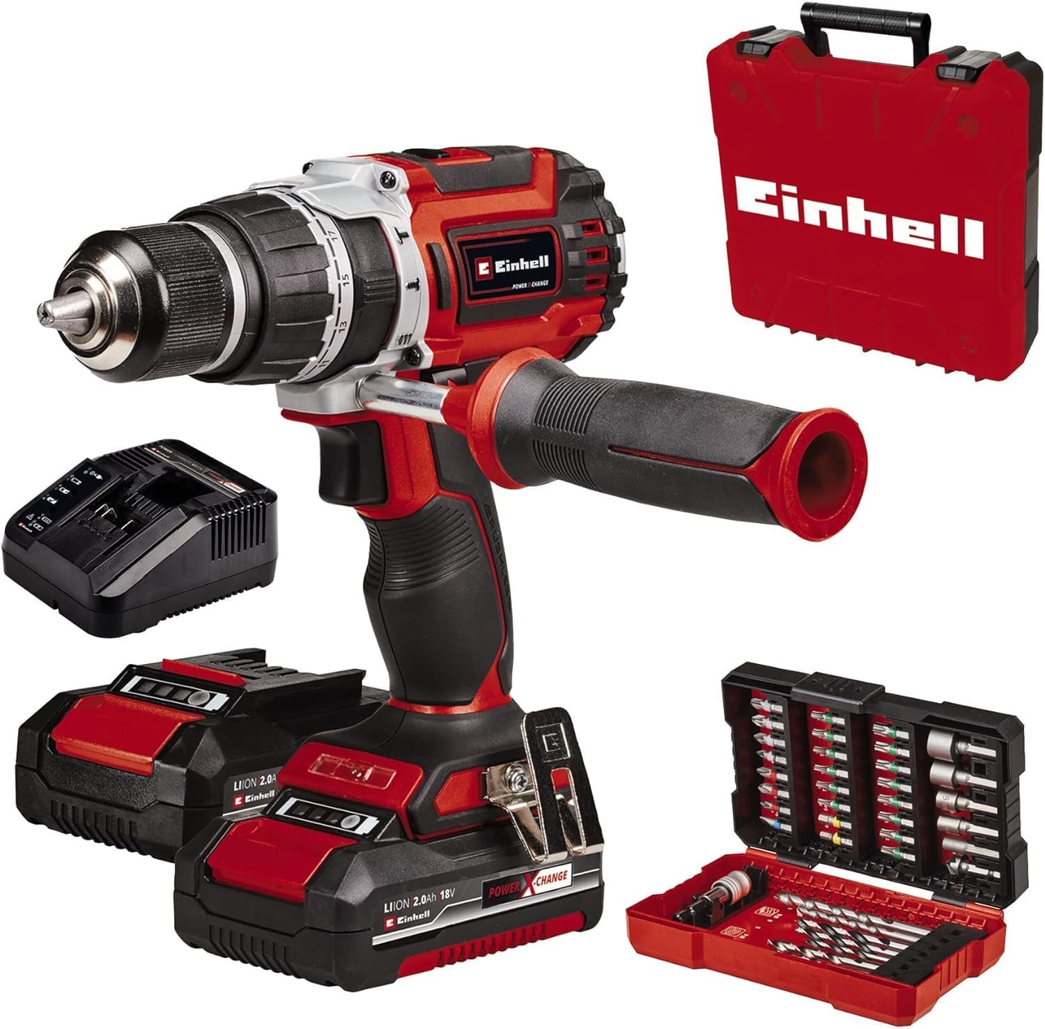 Einhell Professional Taladro percutor con batería TP-CD 18/60 Li-i BL ...
