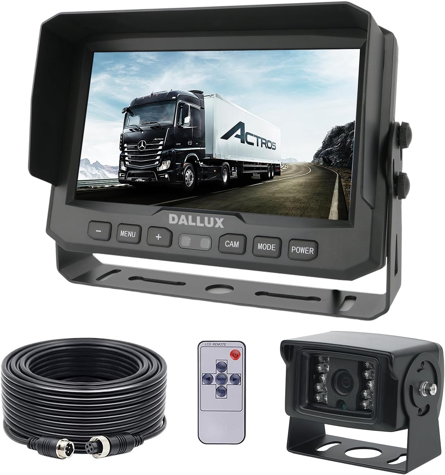 Amazon.com: 7" 1080P AHD Wired Reverse Rear View Backup Camera System ...