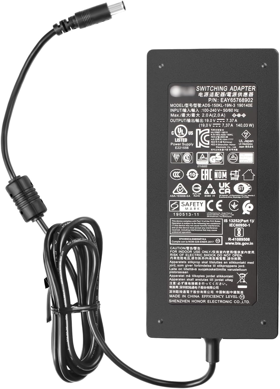 Amazon.com: New AC Adapter Slim 140W 19V 7.37A ADS-150KL-19N-3 190140E ...
